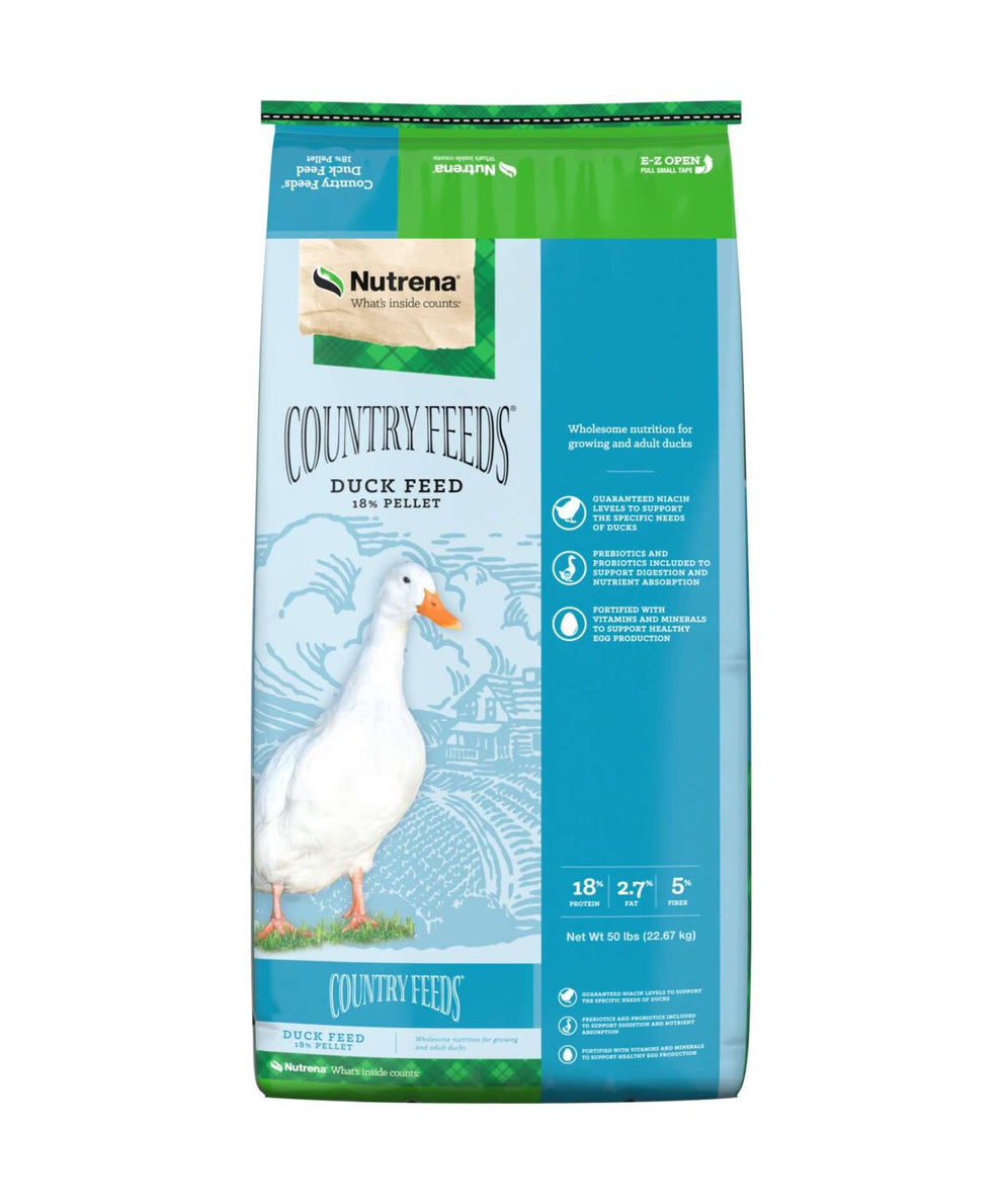 Country Feeds Duck Pellets 18% 50lbs – Standard Feed & Seed